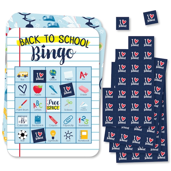 Back to School - Picture Bingo Cards and Markers - First Day of School ...