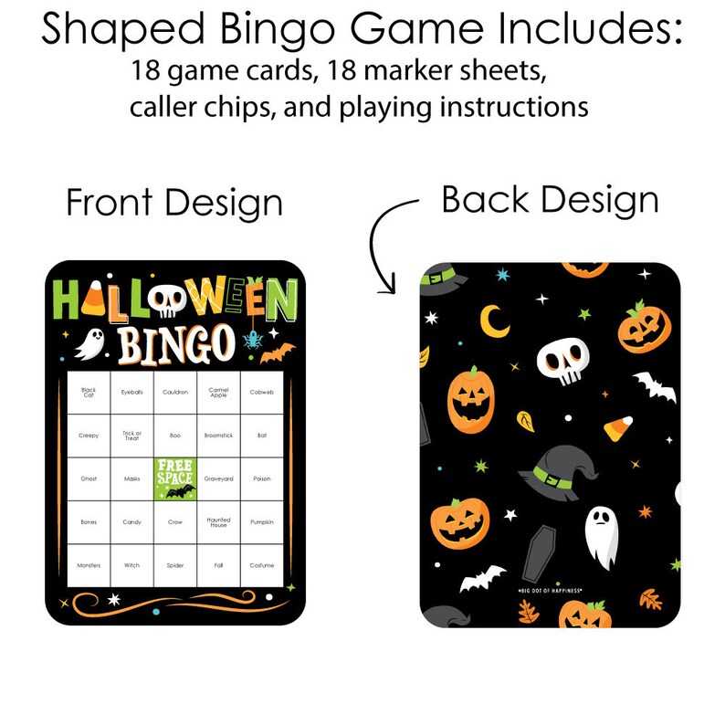 Jack-o'lantern Halloween Bingo Cards and Markers Kids - Etsy