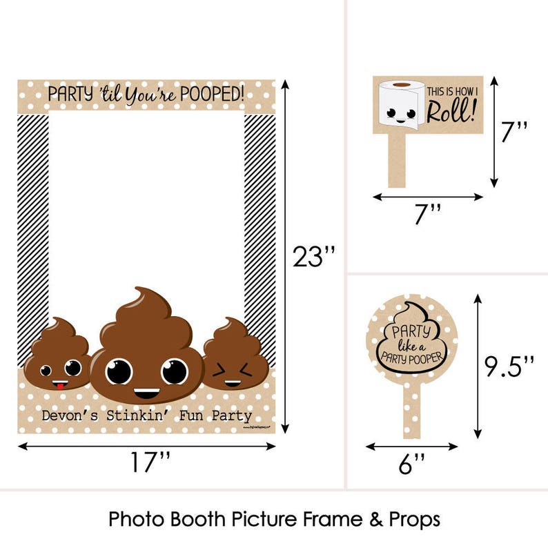 Party 'til You're Pooped Personalized Poop Emoji - Etsy