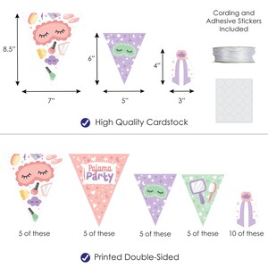 Pajama Slumber Party - DIY Girls Sleepover Birthday Party Pennant ...
