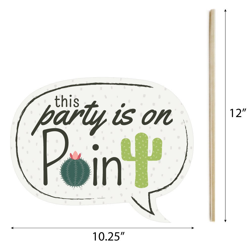 Prickly Cactus Party Photo Booth Props Fiesta Party Photo | Etsy