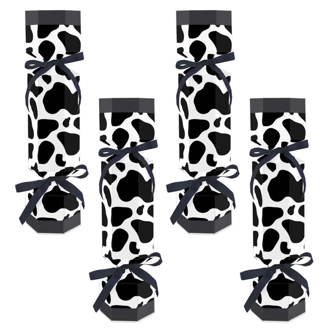 Cow Print - No Snap Farm Animal Party Table Favors - DIY Cracker Boxes ...