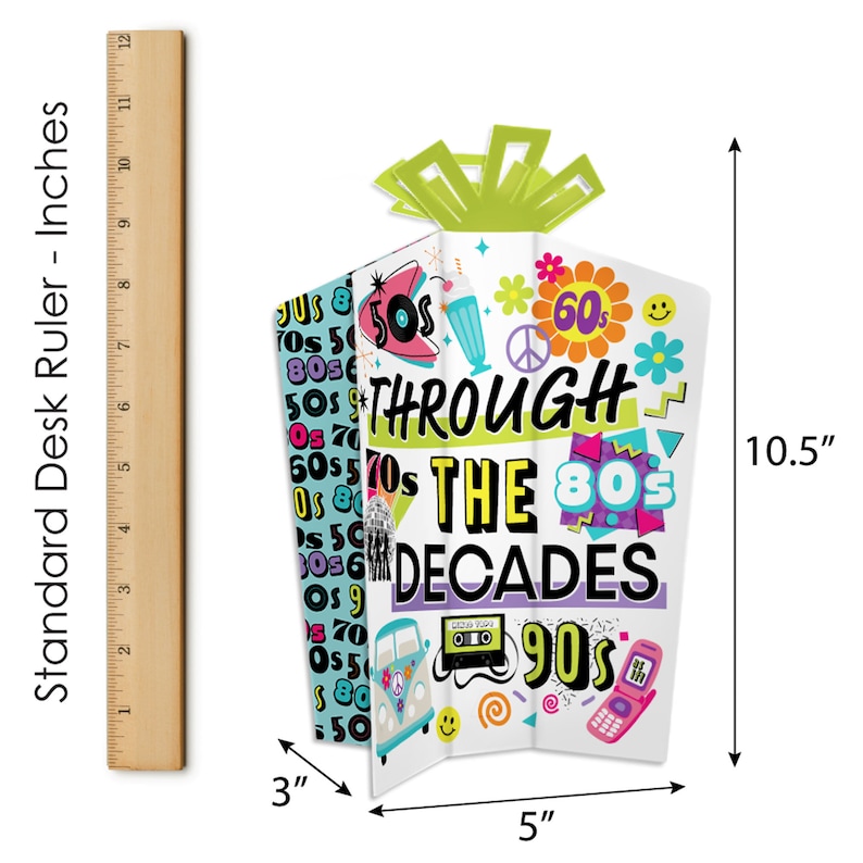 Through the Decades Table Decorations 50s 60s 70s 80s - Etsy