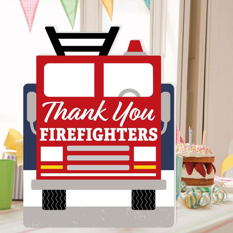 Thank You Firefighters First Responders Appreciation Big - Etsy