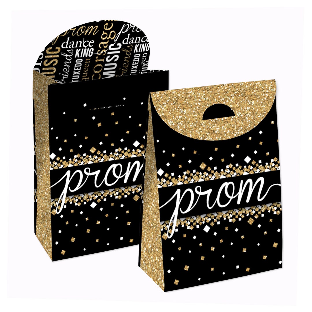 Prom - Prom Night Gift Favor Bags - Party Goodie Boxes - Set of 12 - Etsy