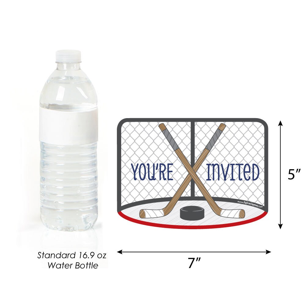 Shoots & Scores Hockey Shaped Fill-in Invitations - Etsy
