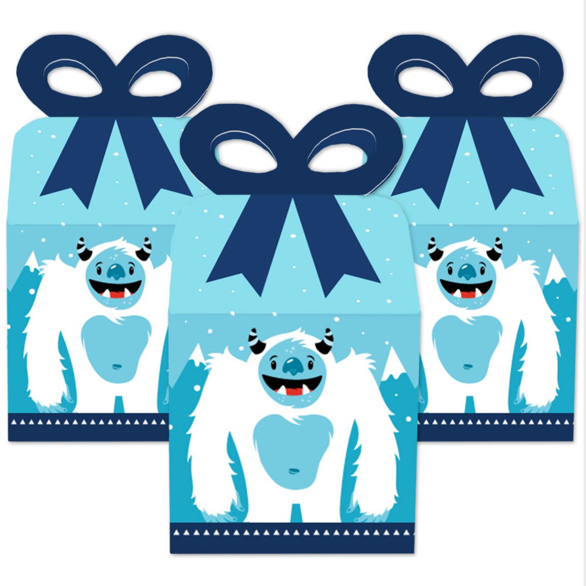 Yeti to Party Square Favor Gift Boxes Abominable Snowman | Etsy