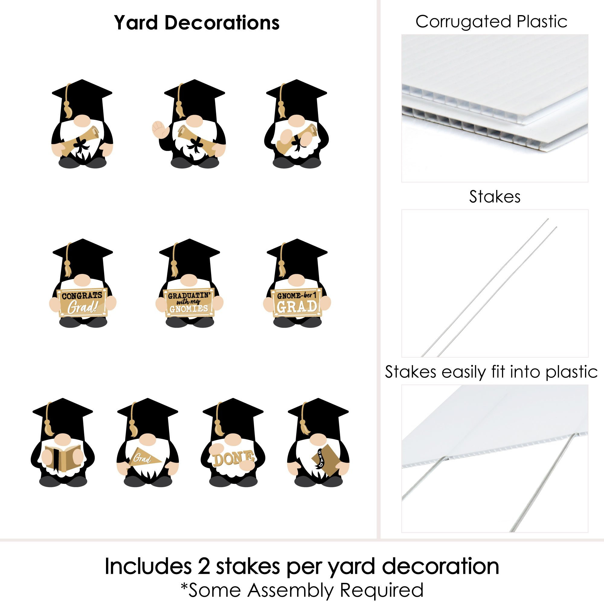 Grad Gnomes - Lawn Decorations - Outdoor Graduation Party Yard ...
