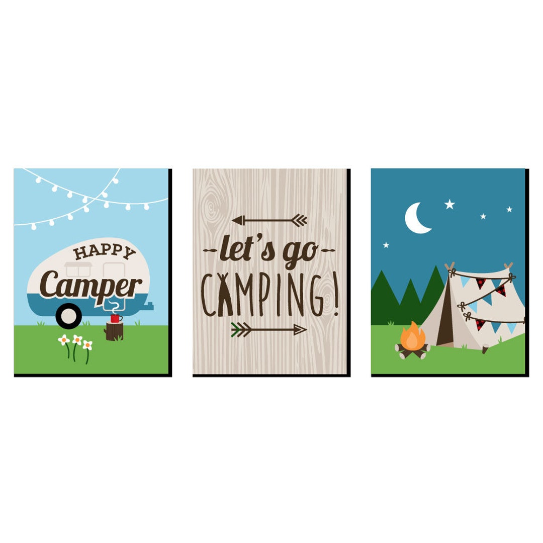 Happy Camper - Kids Room, Nursery & Home Décor - 7.5” X 10” Kids Wall ...