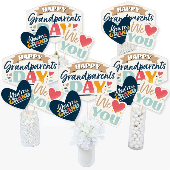 Happy Grandparents Day - Grandma & Grandpa Party Centerpiece Sticks ...