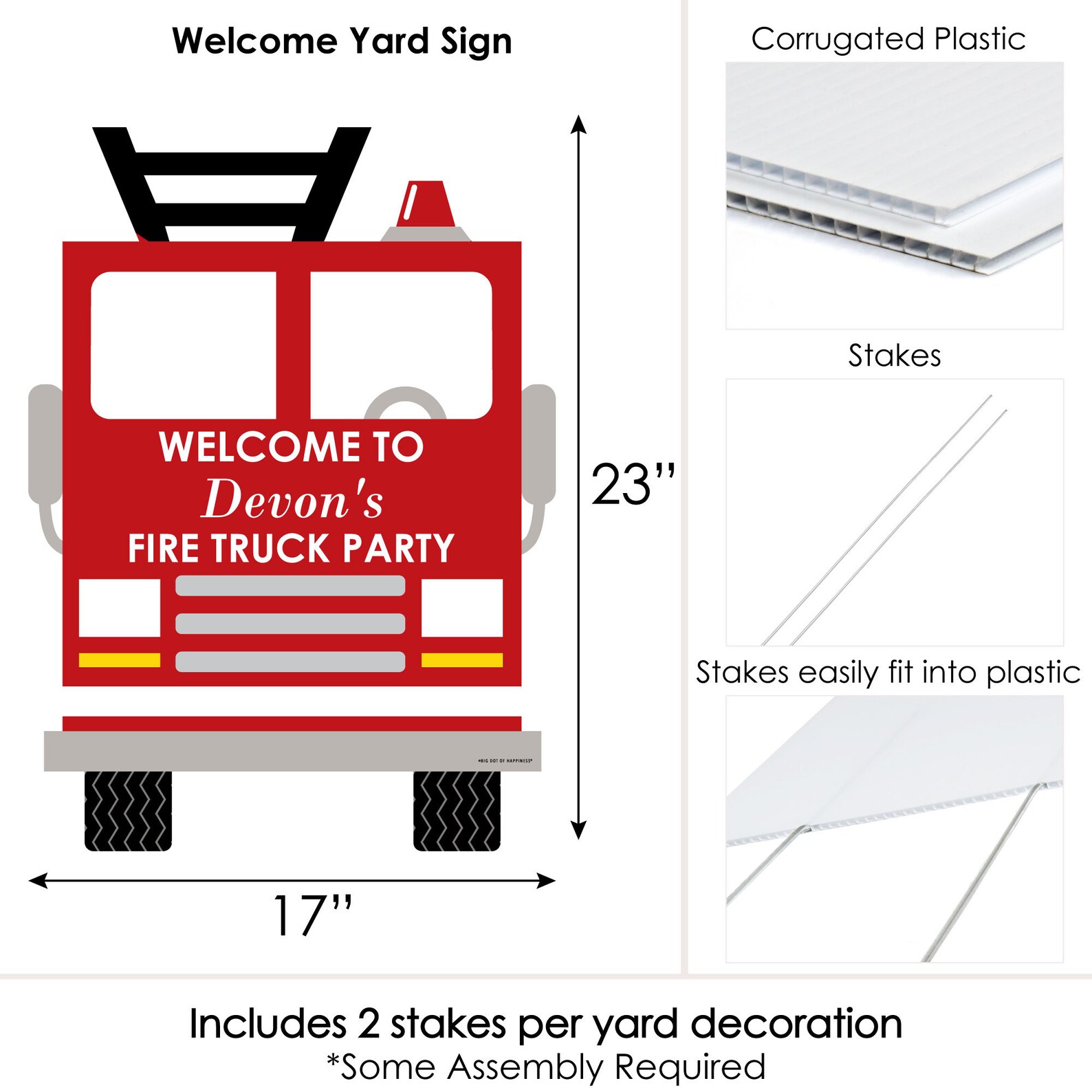 Fired up Fire Truck Welcome Sign Birthday Party Personalized - Etsy