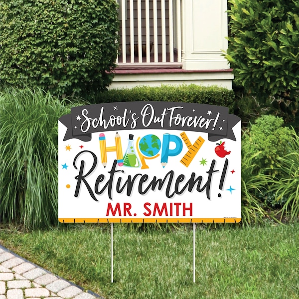 Retirement Yard Sign - Etsy