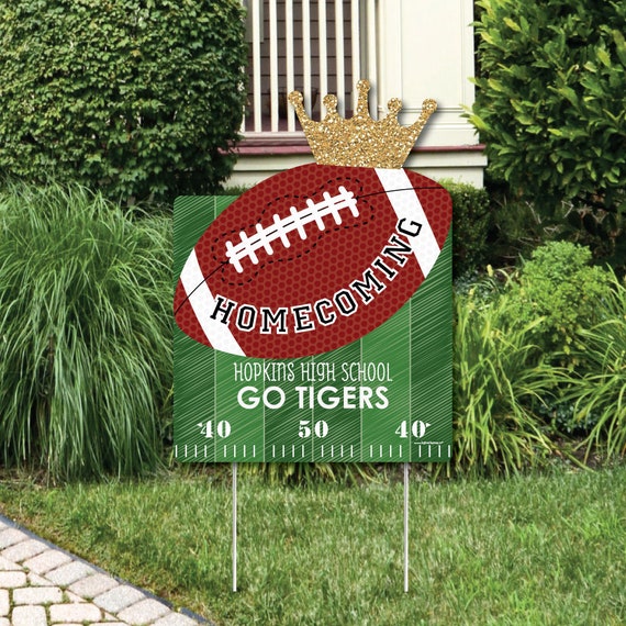 Homecoming - Welcome Sign - Football Themed Outdoor Lawn Decorations ...