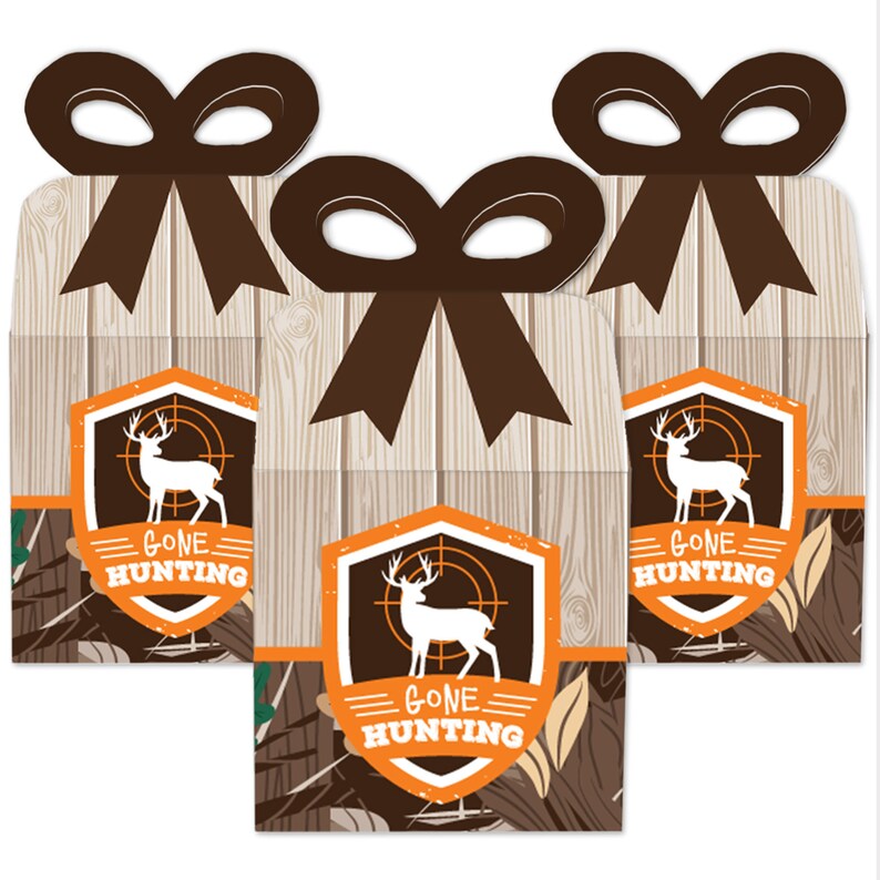 Gone Hunting Square Favor Gift Boxes Deer Hunting Camo - Etsy