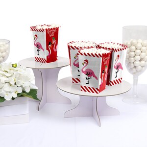 Flamingle Bells - Tropical Flamingo Christmas Party Favor Popcorn Treat ...