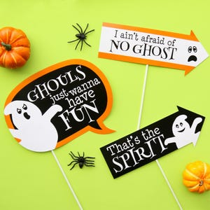 Funny Spooky Ghost Photo Booth Props - Halloween Party Spooky Ghost ...