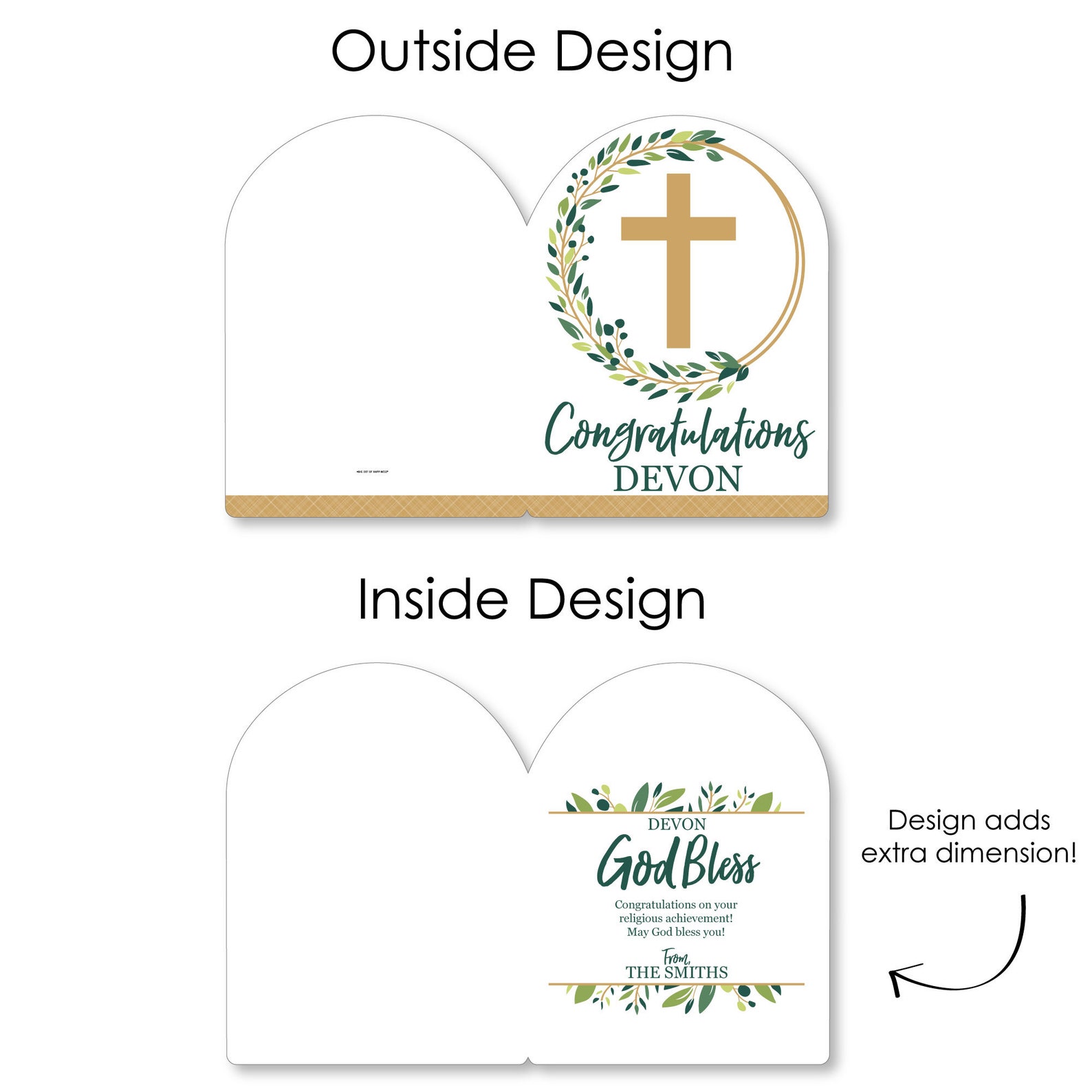 Elegant Cross Religious Congratulations Giant Greeting Card - Etsy