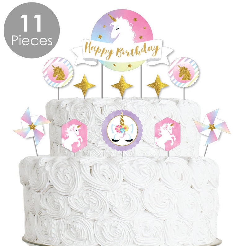 Rainbow Unicorn Magical Unicorn Birthday Party Cake | Etsy