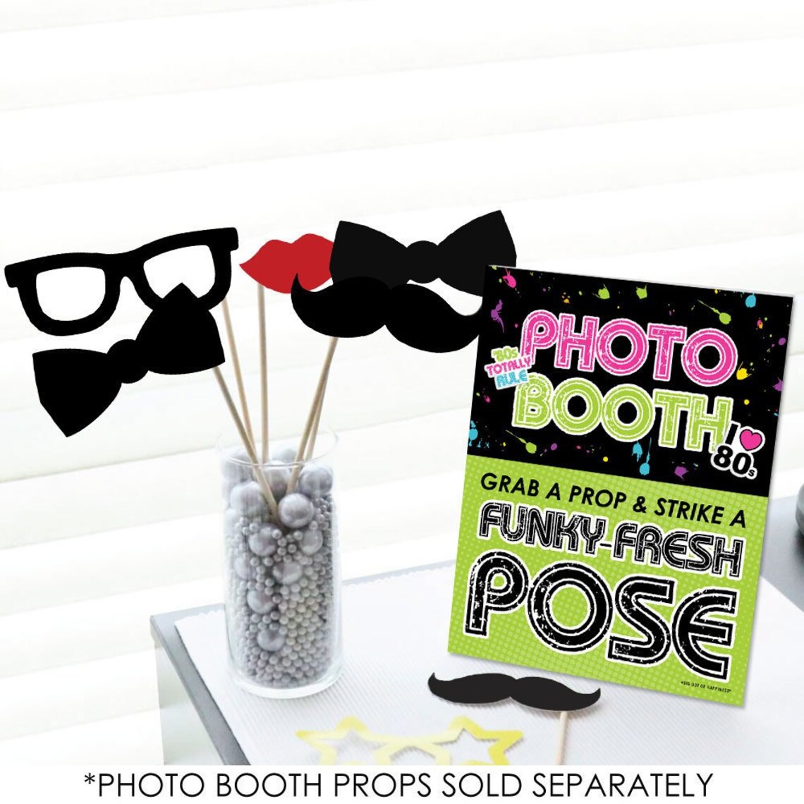 80s Retro Photo Booth Sign Totally 1980s Party Decor - Etsy