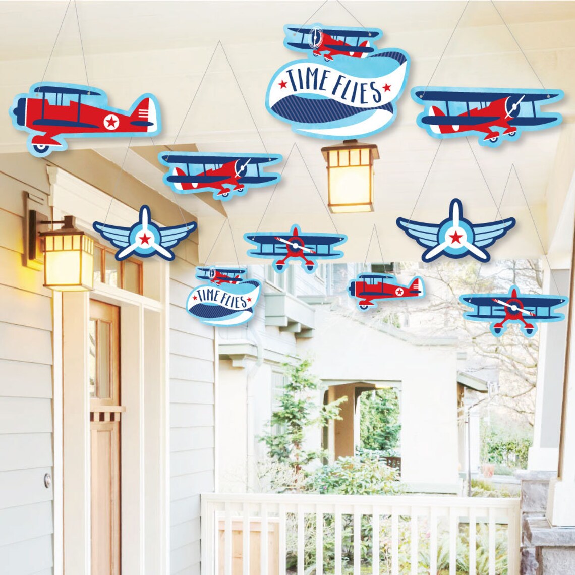 Hanging Taking Flight Airplane Outdoor Porch & Tree Yard - Etsy