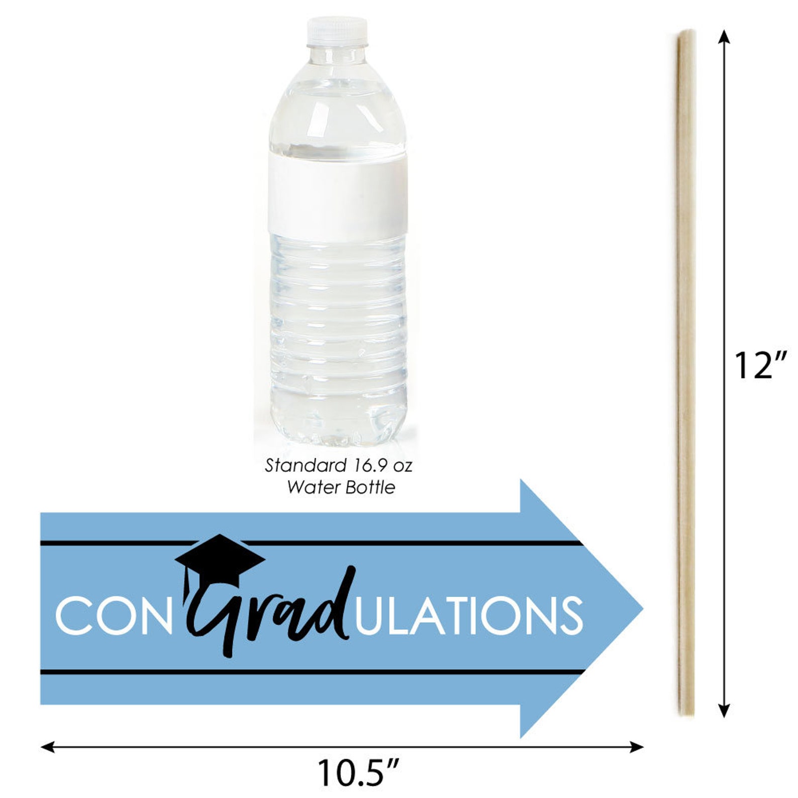 Funny Graduation Photo Booth Props Light Blue Grad Best is - Etsy