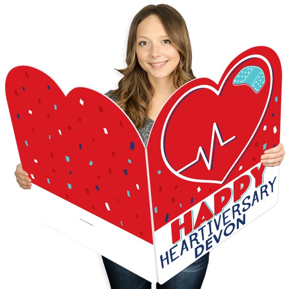 Happy Heartiversary - CHD Awareness Giant Greeting Card - Personalized ...