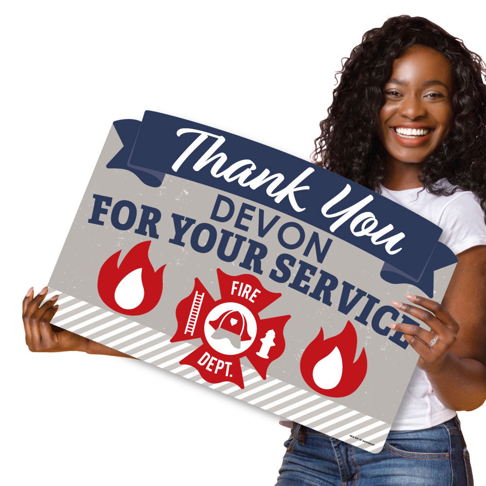 Thank Youfirefighters First Responders Appreciation Yard | Etsy