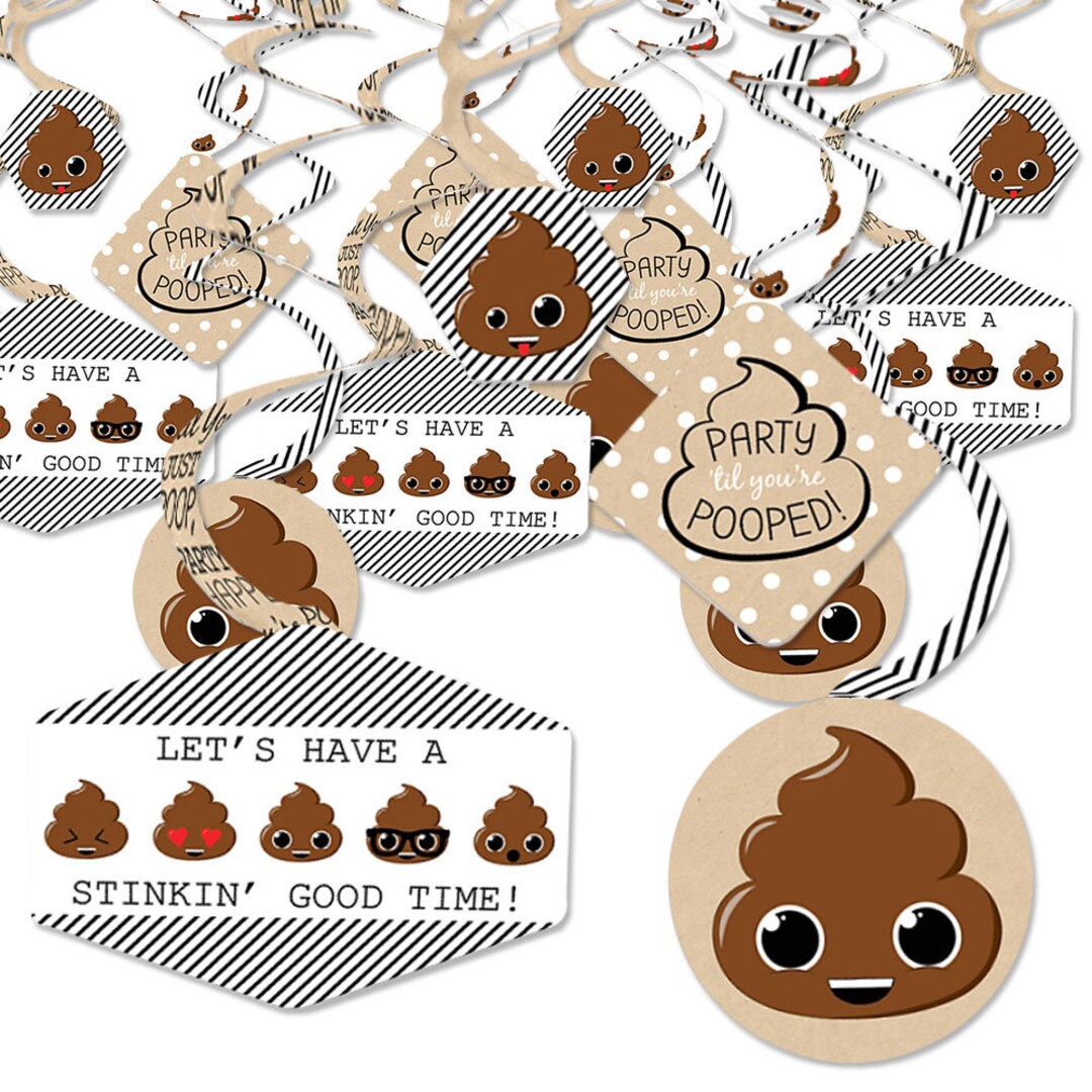 Party ’til You’re Pooped - Poop Emoji Party Hanging Decor - Party ...