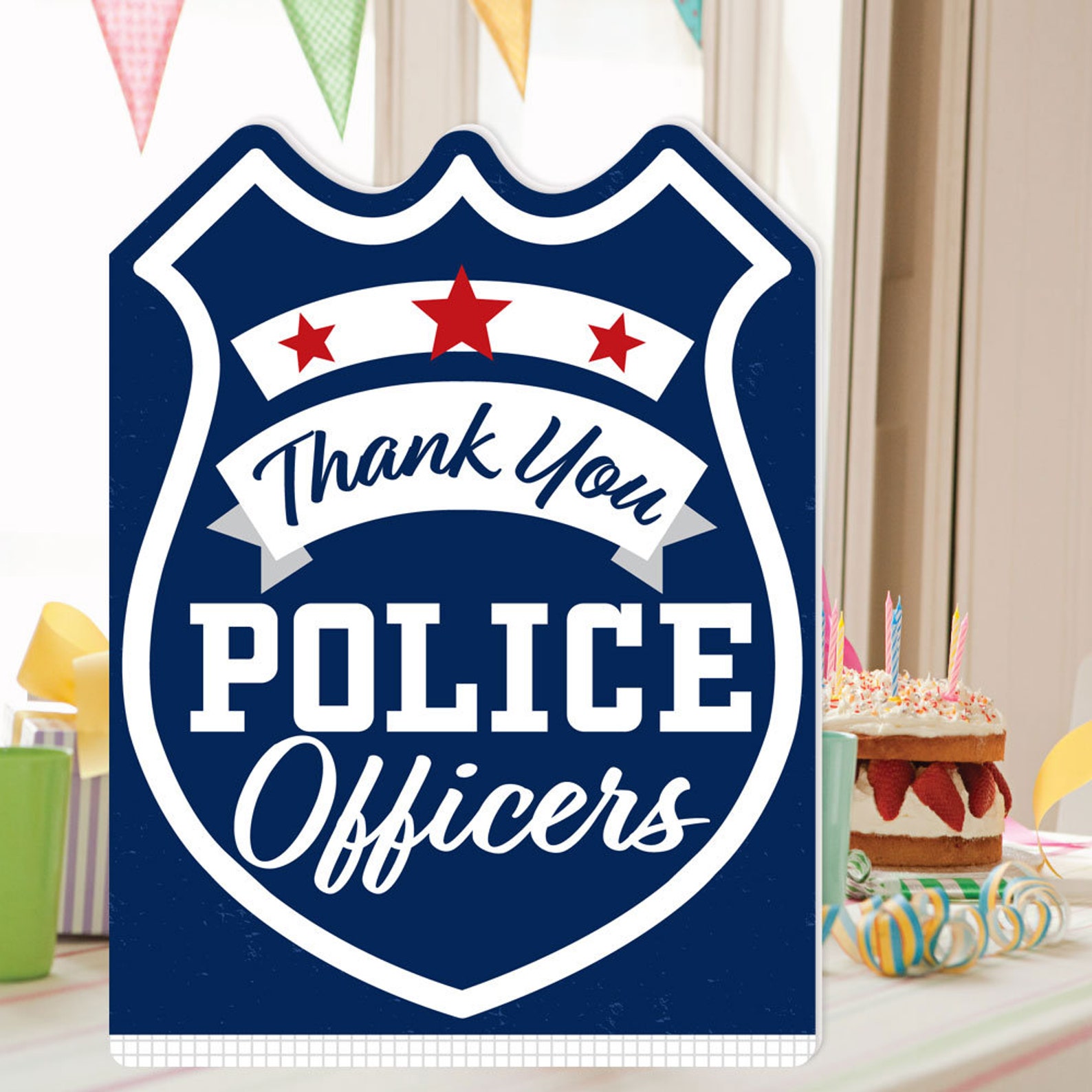 Thank You Police Officers First Responders Appreciation Big - Etsy
