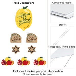 Sukkot Yard Sign and Outdoor Lawn Decorations Sukkah Jewish Holiday ...