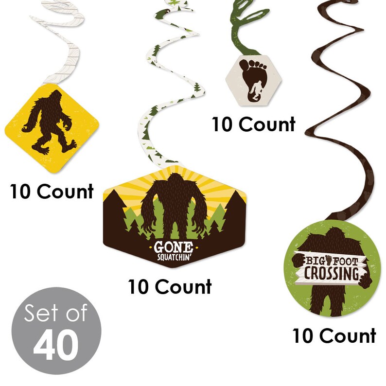 Sasquatch Crossing - Bigfoot Party or Birthday Party Hanging Decor ...