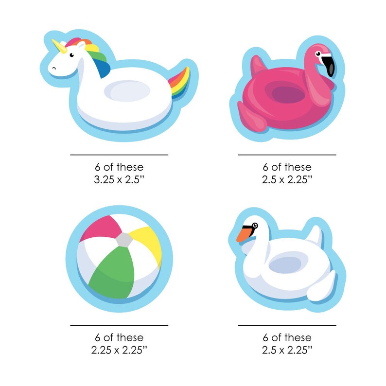 Make A Splash Pool Party Small Paper Cut Outs Summer - Etsy