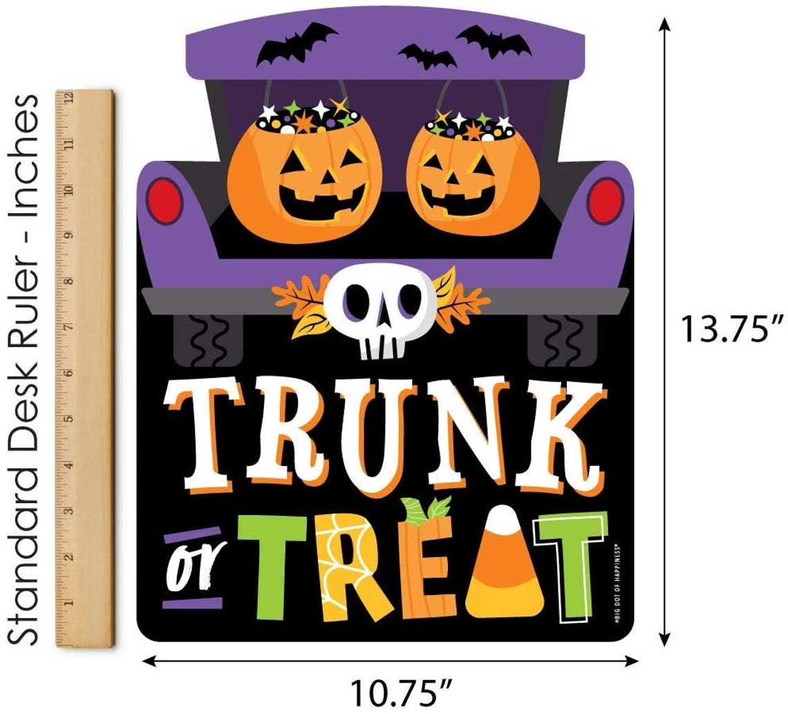 Trunk or Treat Outdoor Lawn Sign Halloween Car Parade - Etsy