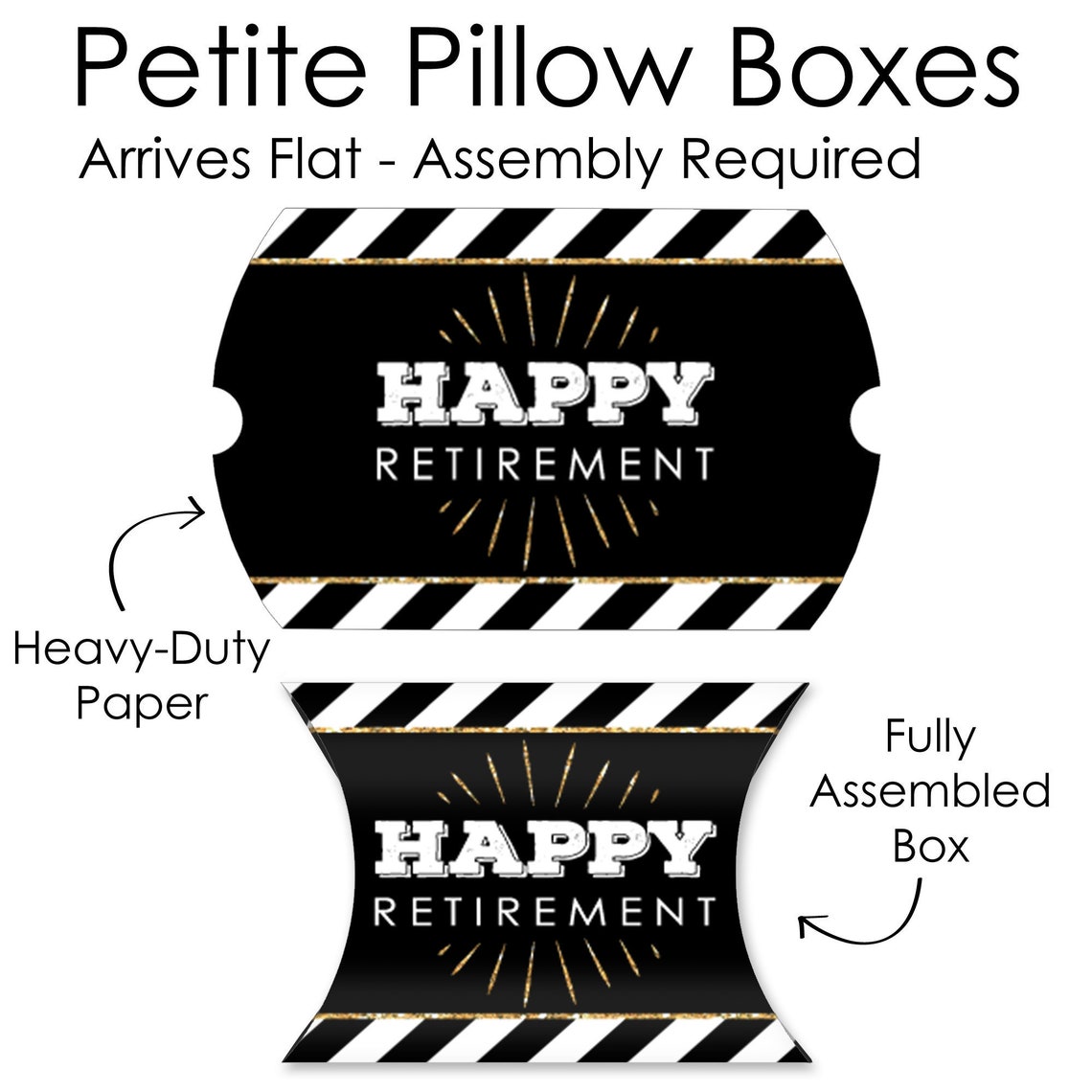 Happy Retirement Favor Gift Boxes Retirement Party Petite - Etsy