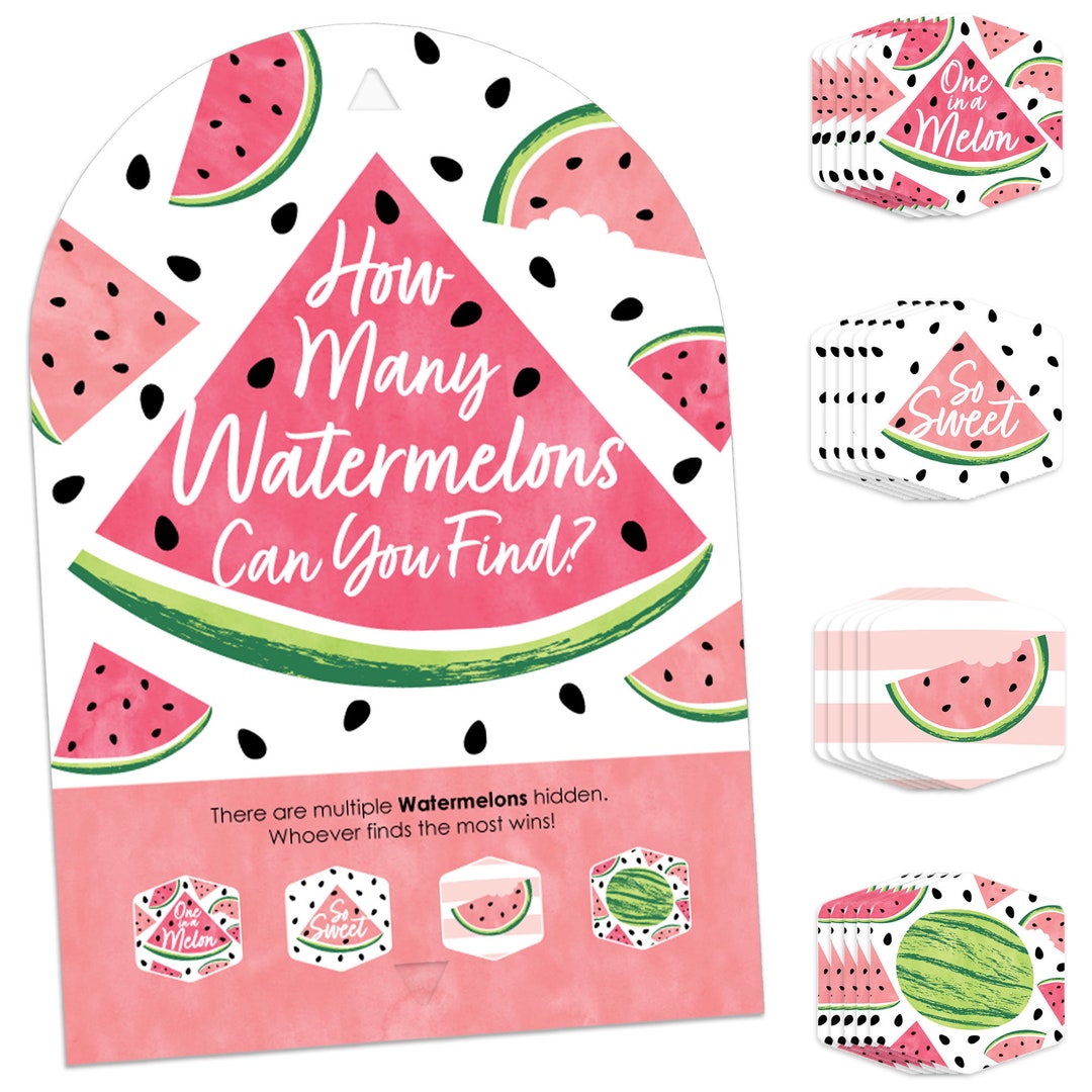 Sweet Watermelon - Fruit Party Scavenger Hunt - 1 Stand and 48 Game ...