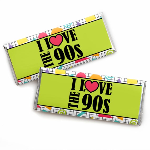 90's Throwback - 1990s Party Candy Bar Wrappers - Nineties Party Favors ...