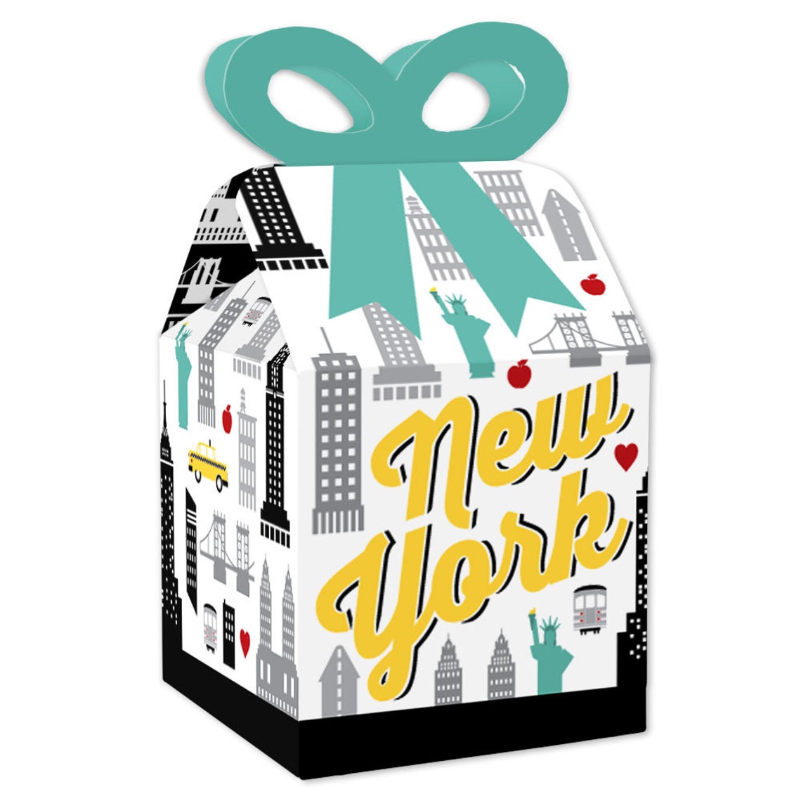 NYC Cityscape Square Favor Gift Boxes New York City Party - Etsy