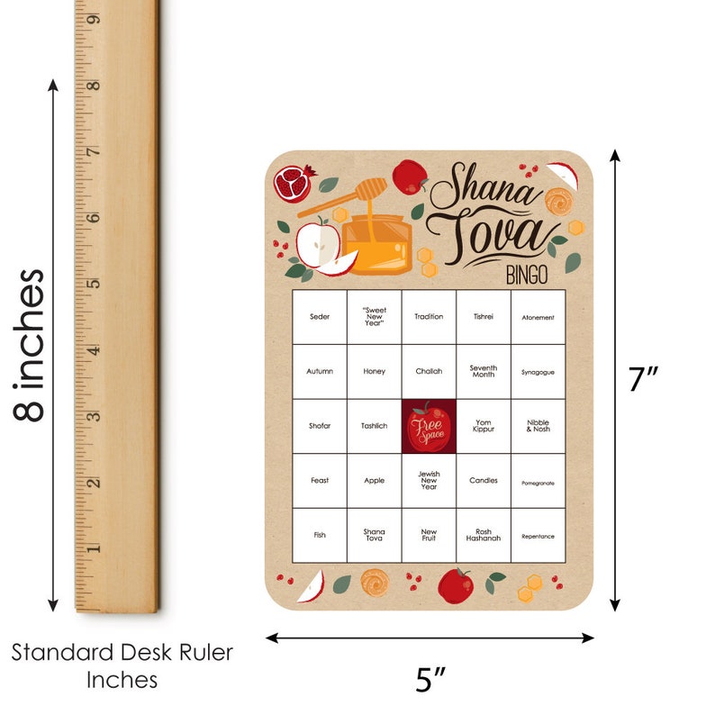 Rosh Hashanah - Bingo Cards and Markers - Jewish New Year Bingo Game ...
