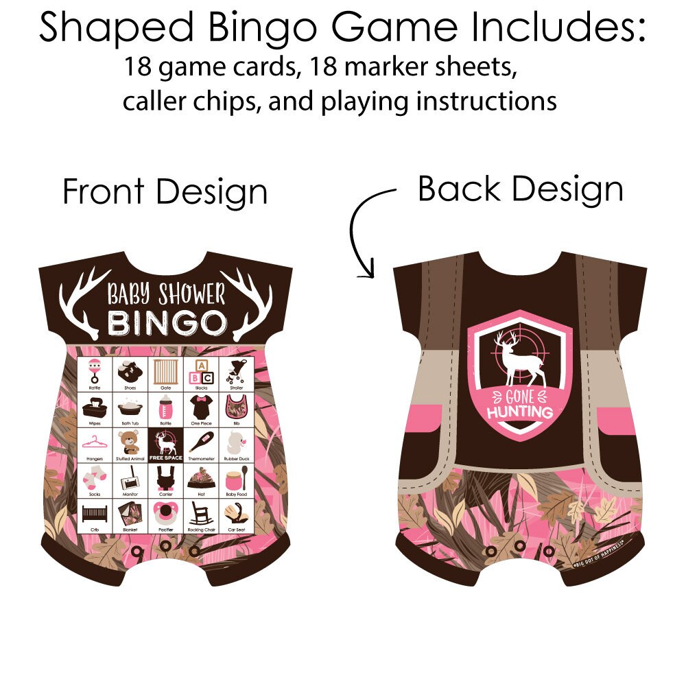 Gone Hunting - Picture Bingo Cards and Markers - Deer Hunting Camo Baby ...