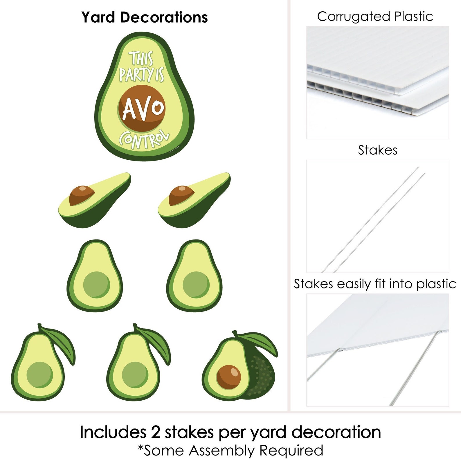 Hello Avocado Yard Sign and Outdoor Lawn Decorations - Etsy