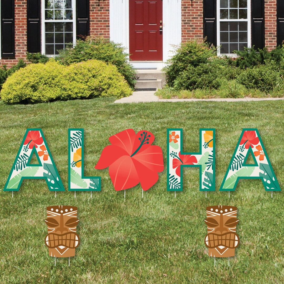 Tropical Luau - Yard Sign Outdoor Lawn Decorations - Hawaiian Beach ...