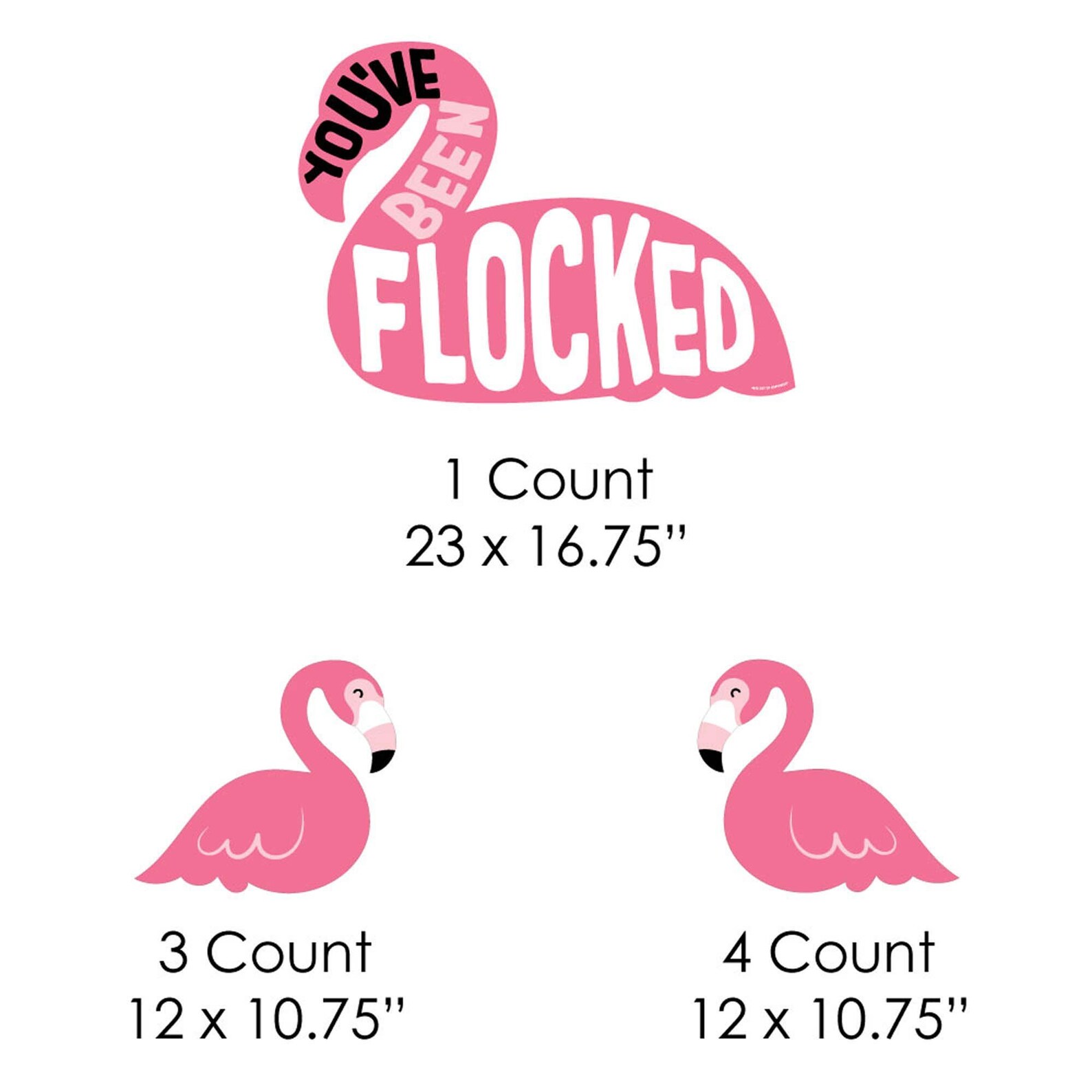 You've Been Flocked - Flamingo - Yard Sign and Outdoor Lawn Decorations ...