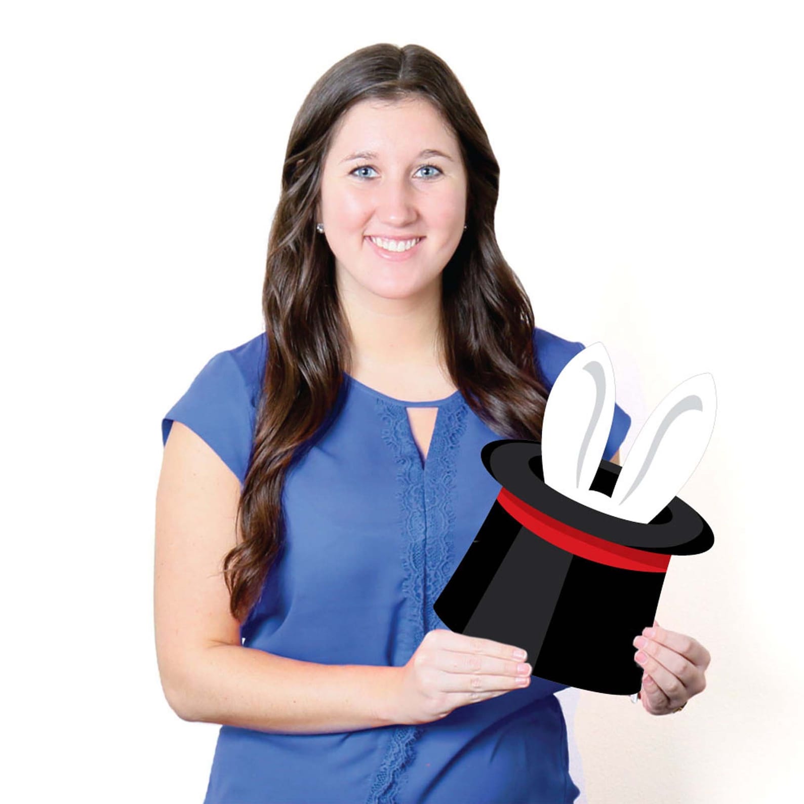 Ta-da Magic Show Rabbit in a Magicians Hat and Cards Lawn | Etsy