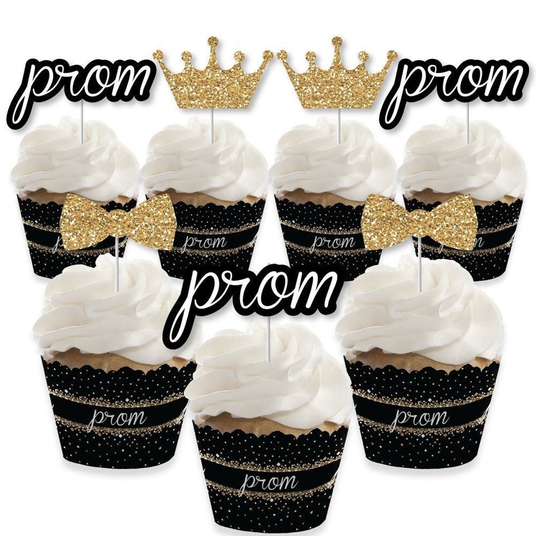 Prom - Cupcake Decoration - Prom Night Party Cupcake Wrappers and Treat ...