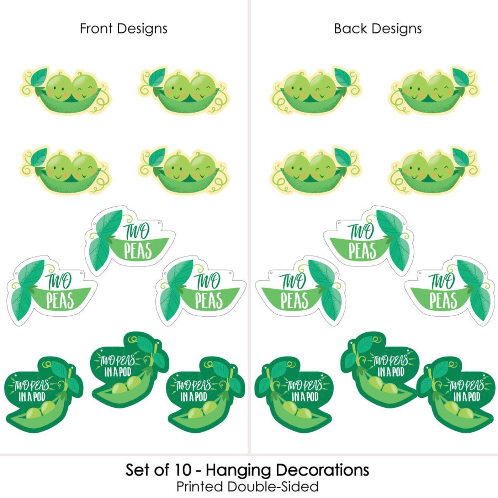 Double the Fun Twins Two Peas in a Pod Hanging Porch & - Etsy