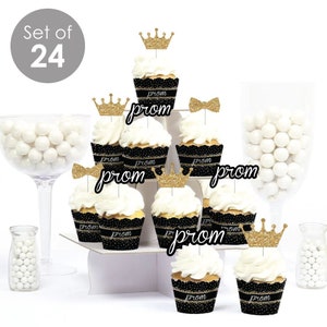 Prom - Cupcake Decoration - Prom Night Party Cupcake Wrappers and Treat ...