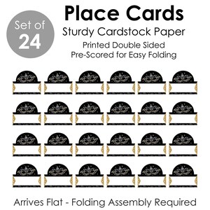 Masquerade - Venetian Mask Party Tent Buffet Card - Table Setting Name ...