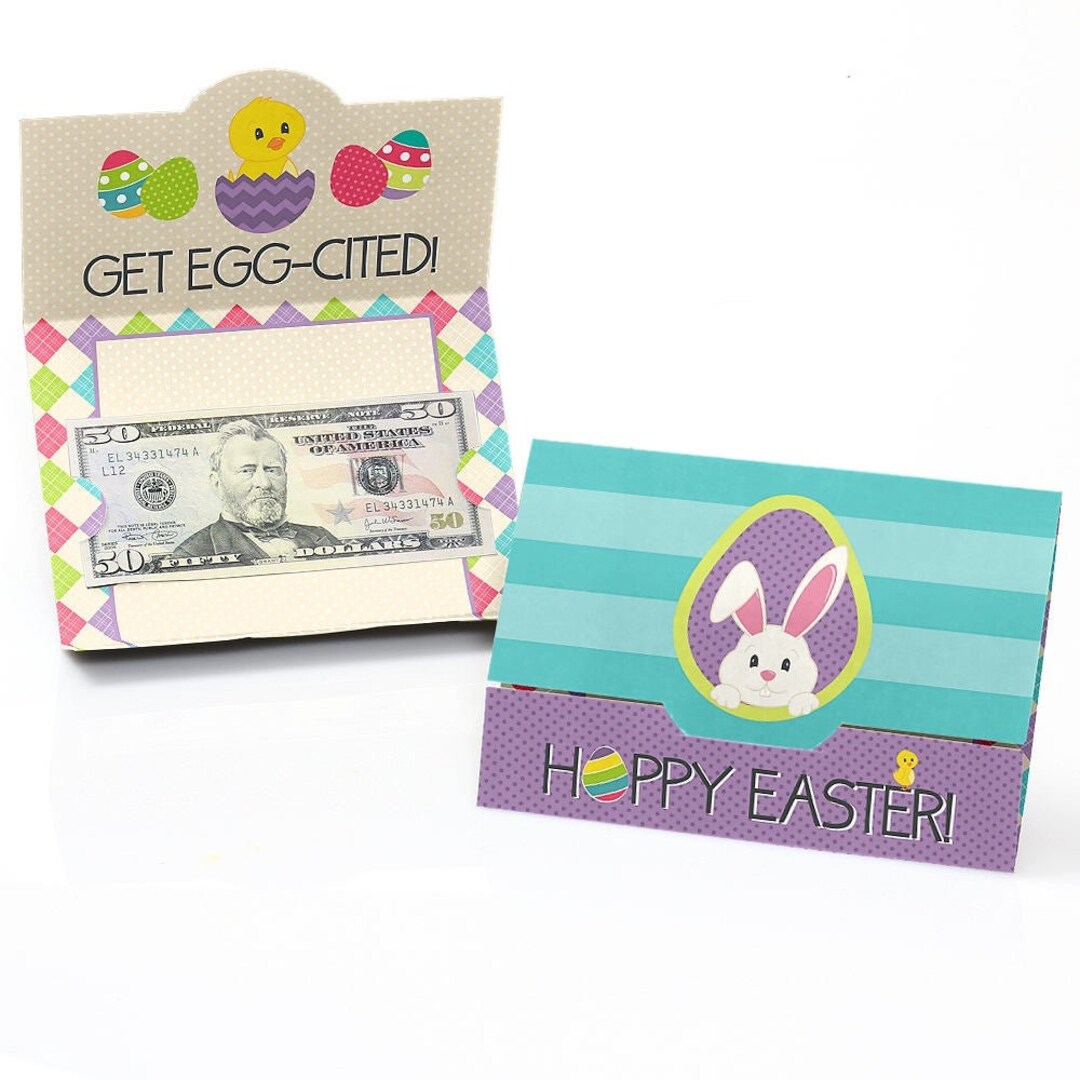 Hippity Hoppity - Easter Bunny Money and Gift Card Holder - Happy ...