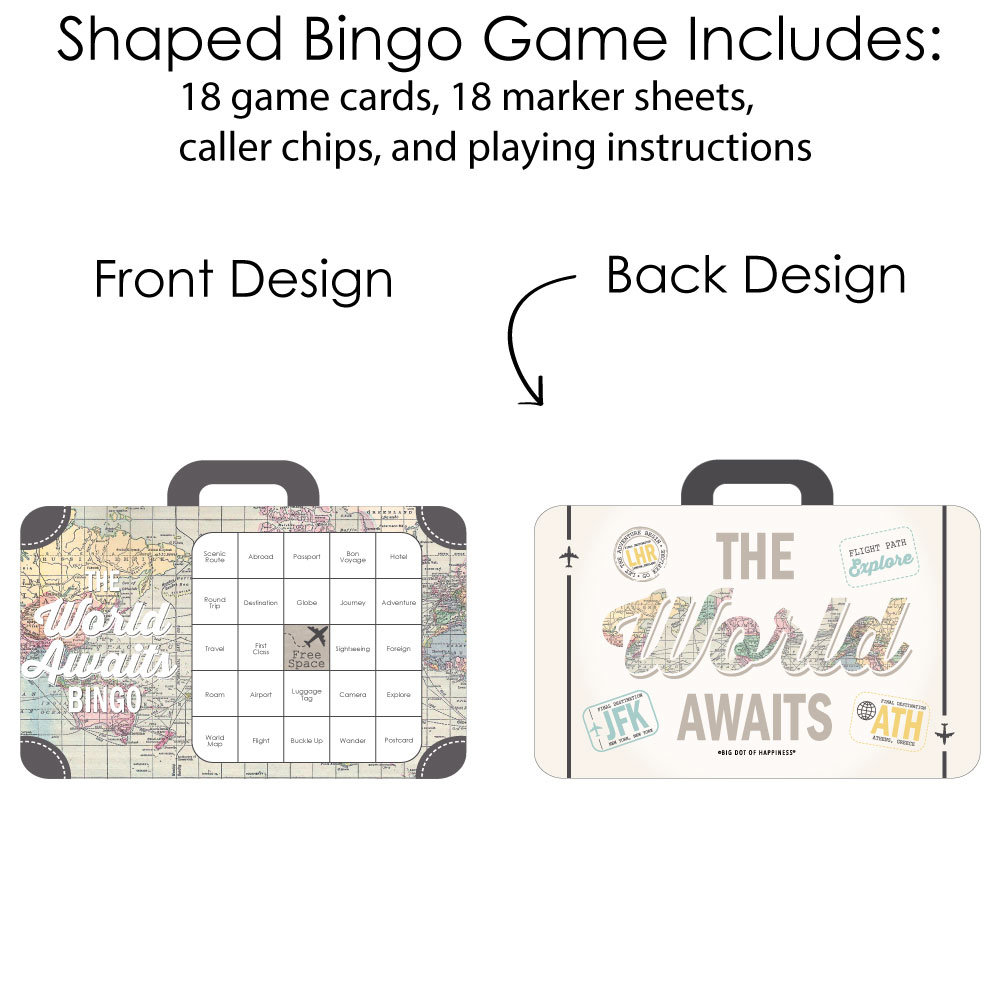 World Awaits Bingo Cards and Markers Travel Themed Party | Etsy