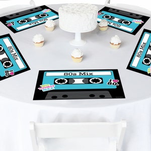 80’s Retro - Party Table Decorations - Totally 1980s Party Placemats ...